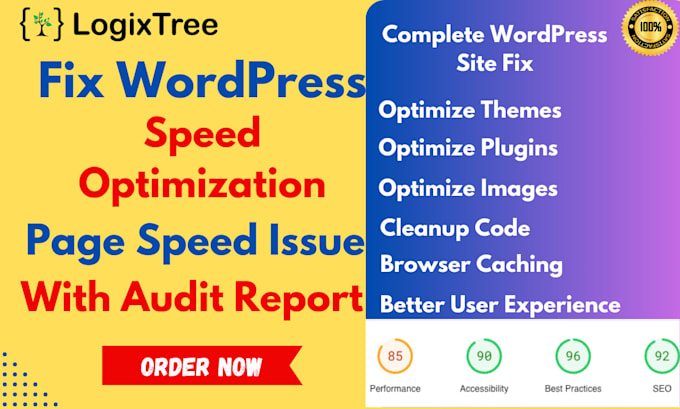 Fix complete wordpress website speed optimization issue by Logixtreepro | Fiverr