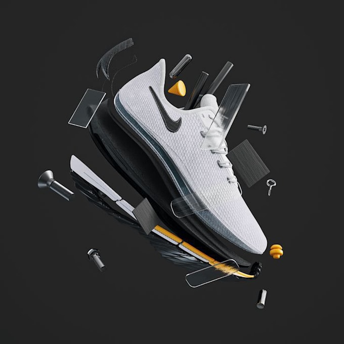 Do hyper realistic 3d shoe animation, 3d shoe model, 3d footwear design ...