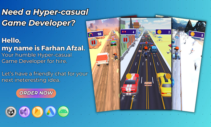 Develop a hyper casual game in unity by Farhanafzal476 | Fiverr