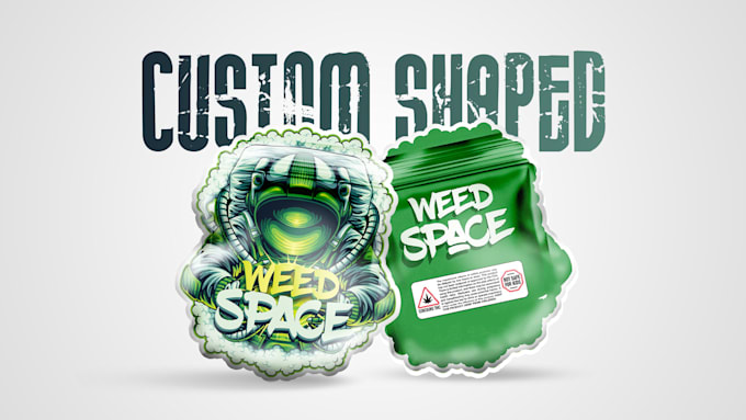 Design custom shaped, die cut weed packs, mylar bag, pouches by ...