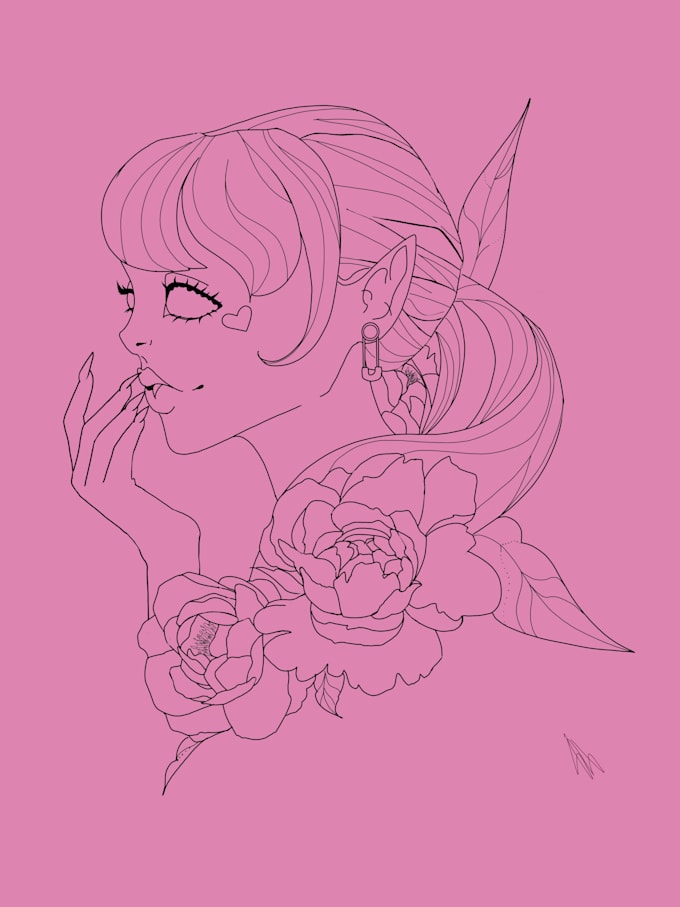 Create and draw digital art characters designs and stencils by Holley ...