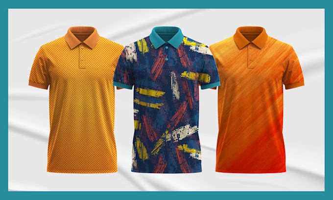 Create print pattern golf polo t shirt design with mockup by ...
