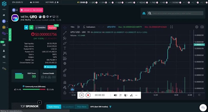 Build dextools clone, poocoin chart, token trending, coin listing cmc ...