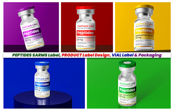 Design all kinds of product label design, peptides vial and packaging ...
