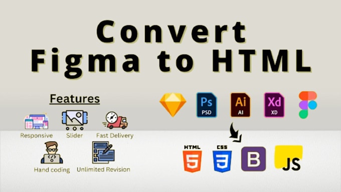 Convert Figma To Html Xd To Html Psd To Html Css Bootstrap 5 By Dev 4414