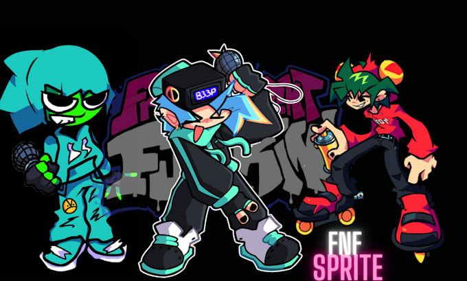 Hacer animación de sprites fnf, diseño de personajes fnf mod logo fnf ...