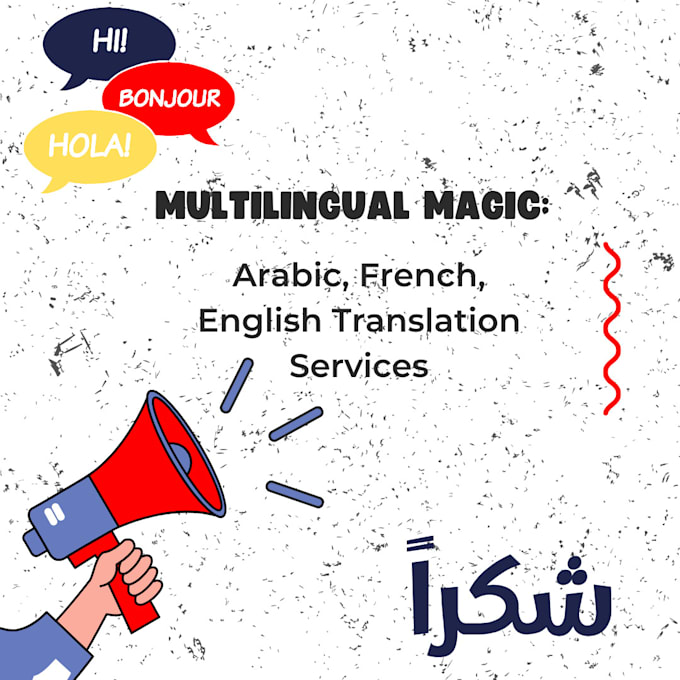 Break the language barriers in three languages arabic, french, english ...