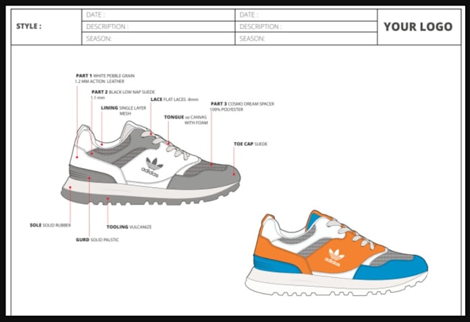 Design your footwear heels sneakers boot shoe design and sketch shoe ...