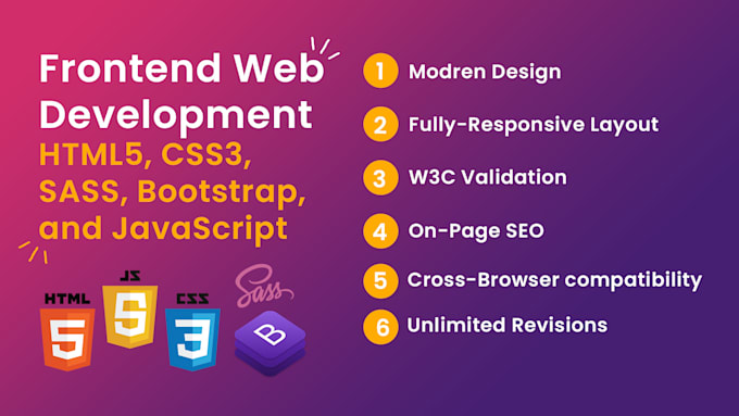 Be Your Frontend Web Developer And Designer Html Css Bootstrap And Js By Sadiadad Fiverr