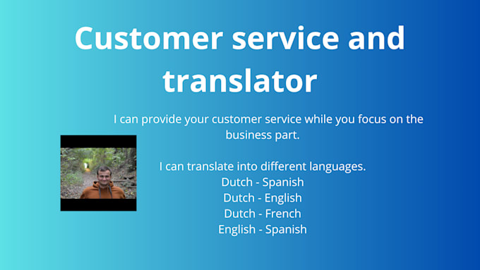 Do documents translation and i can do customers service by Arne_saen ...