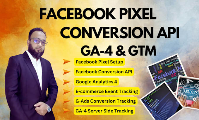 Setup facebook pixel, conversion api by gtm, ga4, expert at ecommerce tracking by Abmhasan69 ...