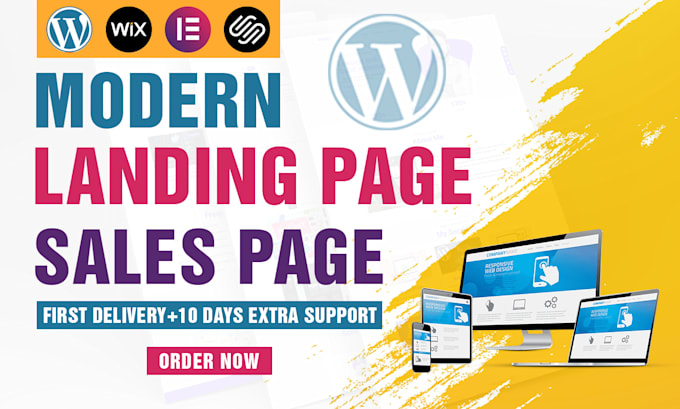 Design wordpress landing page squeeze page sales page or sales funnels ...