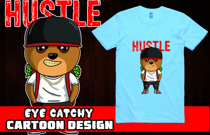 Draw eyecatchy cartoon t shirt design by Gumboo | Fiverr