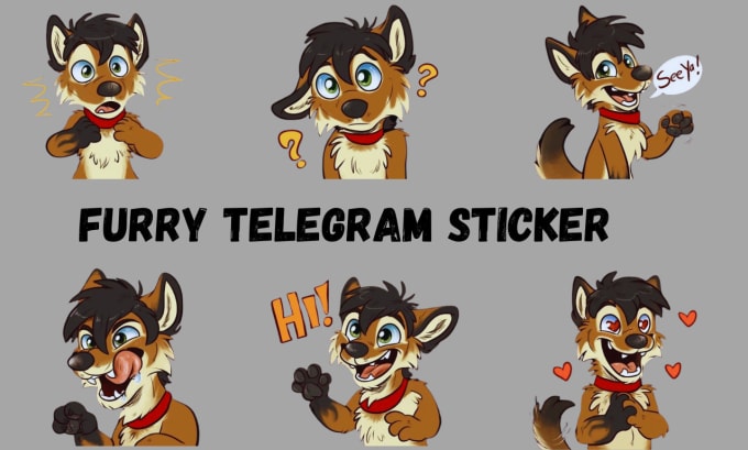 Design Custom Animated Furry Telegram Stickers Discord Crypto Sticker