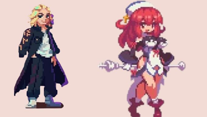 Do pixel art sprite sheet, 2d game character design, pixel art ...