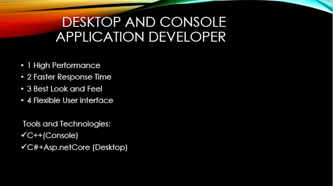 Create desktop and console application for windows and macos by Ahsantariq657 | Fiverr