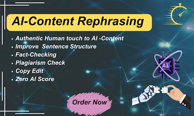 Polish and rephrase your ai and chatgpt content manually by Ansari_012 | Fiverr