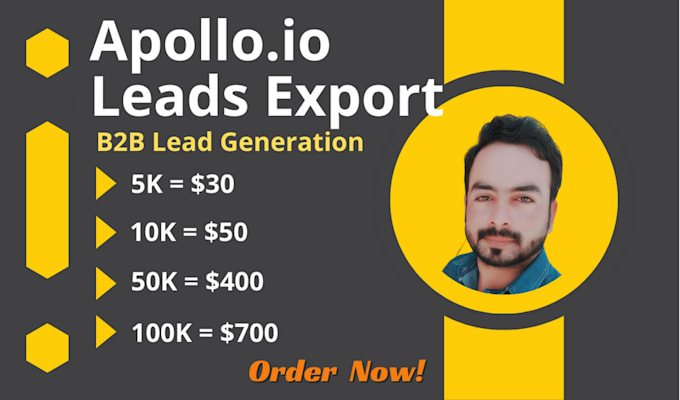 Provide unlimited apollo export b2b lead generation by Msmalik505 | Fiverr