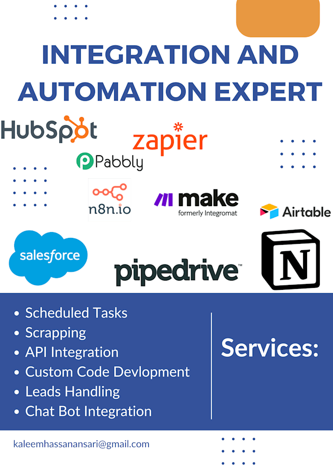 Be your zapier integration and make automation expert for airtable n8n wordpress by Livin_kaleem ...