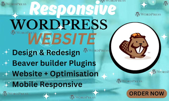 Design responsive wordpress website with beaver builder, gutenberg or ...