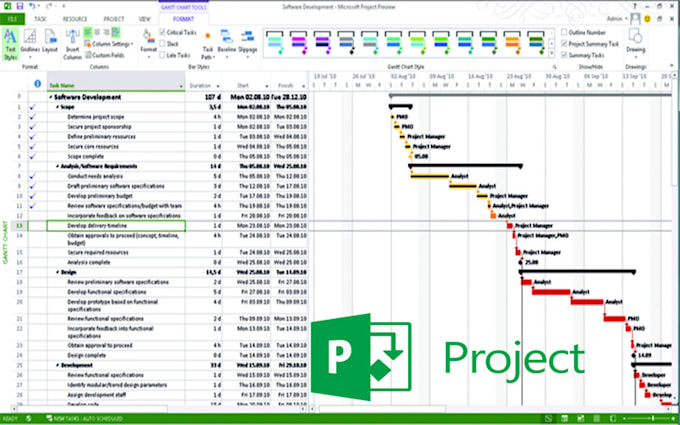 Create project schedule gantt chart timeline by Faruk_azc | Fiverr