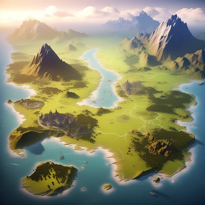 Create a high quality fantasy map by Paintant | Fiverr