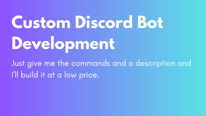 Create A Custom Discord Bot With Slash Commands By Synthwavess Fiverr