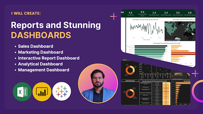 Be your data analyst expert for excel, tableau, power bi visualization by Dawoodabbas | Fiverr