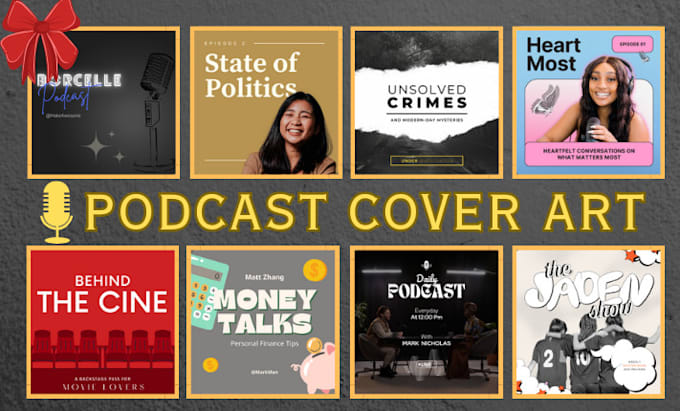 Design podcast cover art by Furqankhan283 | Fiverr