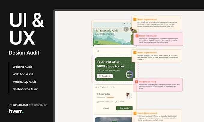 Do an ux ui audit of your website or app by Ranjanjeet | Fiverr