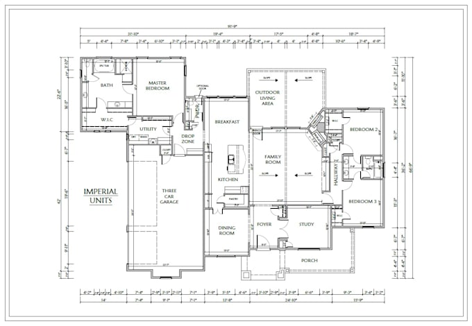 Be your architect, draftsman for house plans, 2d floor plan blueprints ...