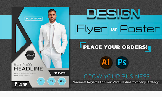 Do a unique flyer, poster, brochure, and more graphic design by ...