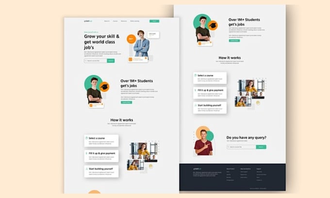 Create responsive landing page, elementor landing page by Gauszakawat ...