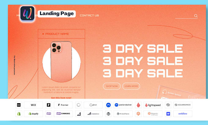 Design and launch your landing page or business promotion or ecommerce ...