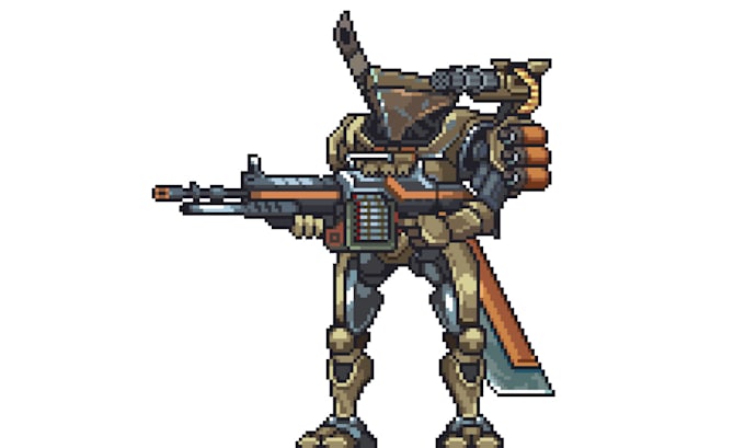 Créer un art de jeu en pixels, une feuille de sprite 2d, un personnage ...