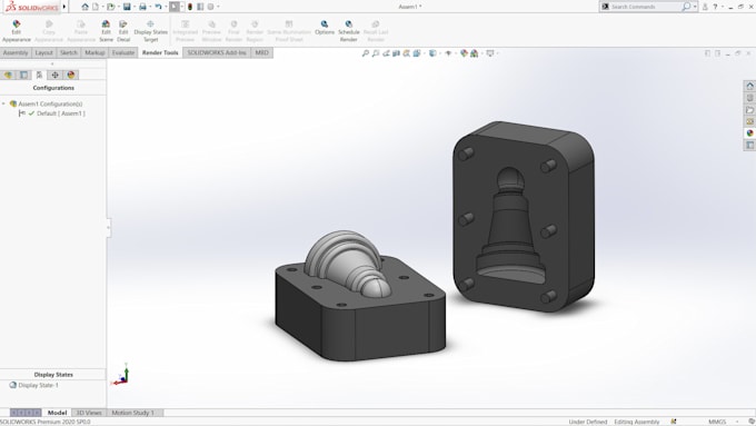 Do 3d models and 2d drawings using solidworks by Ali_rochmat | Fiverr