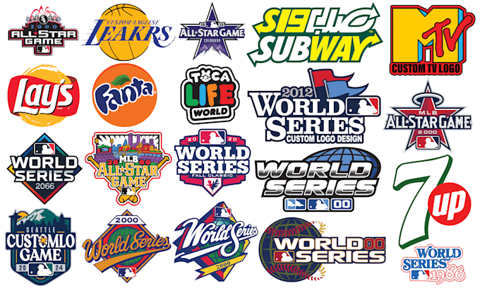 Design custom nba, world series, mlb, all star and parody logo for your ...