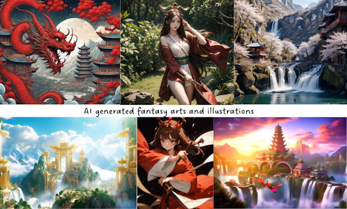 Create a unique asian fantasy art and illustrations by Anshika_sirkeck | Fiverr