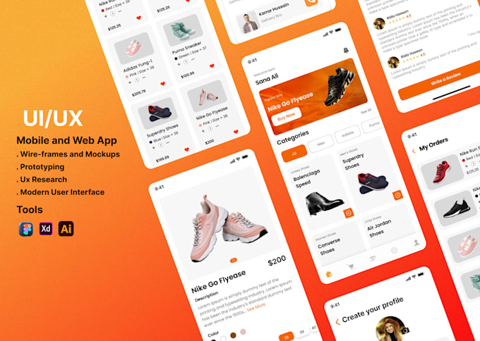 Create uiux mobile app, wireframes and web app uiux design on figma by Zehrakiran | Fiverr