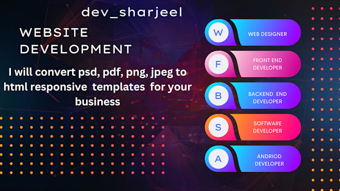 Convert psd, pdf, png, jpeg to html responsive templates for your ...