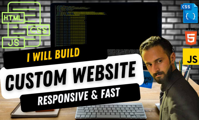 Build Custom Websites Using Html Css React Js Of High Performance And Responsive By