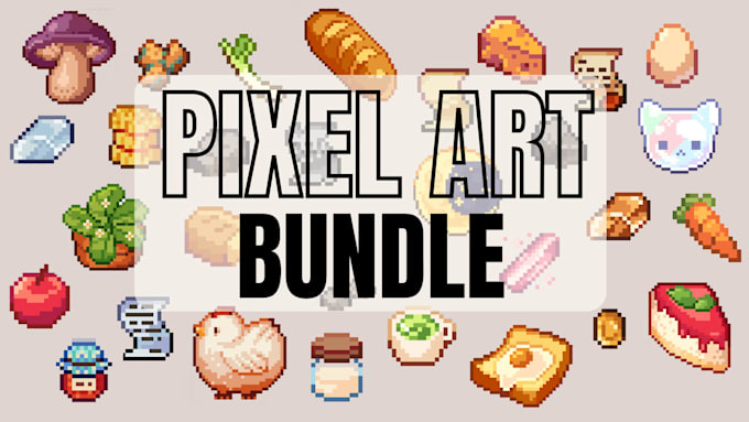 Create pixel art items bundle by Hane_candy | Fiverr