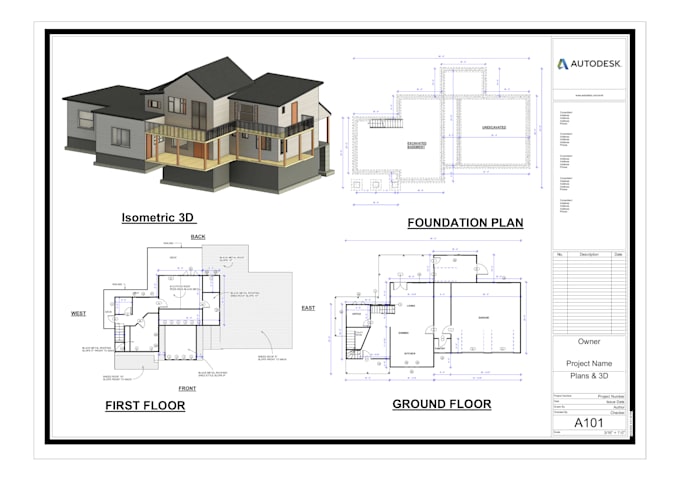 Be architect,draftsman for house plan,autocad 2d architectural floor plans,revit by Umair ...