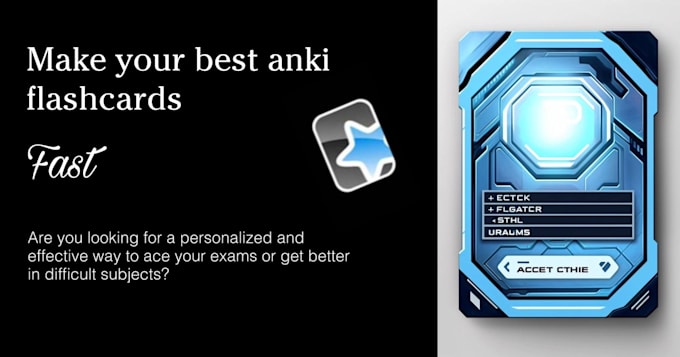 Making anki flashcards fast by Ashani_99 | Fiverr