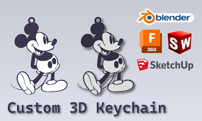 Design custom keychains for 3d printing by Soyfrai | Fiverr