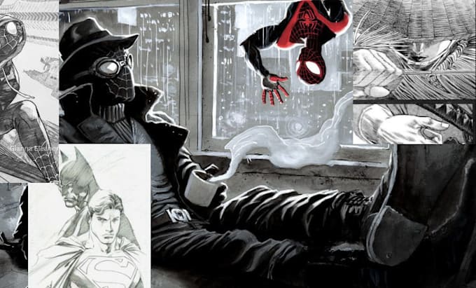 Draw graphic novel storyboard, comic book page, marvel dc manga anime ...