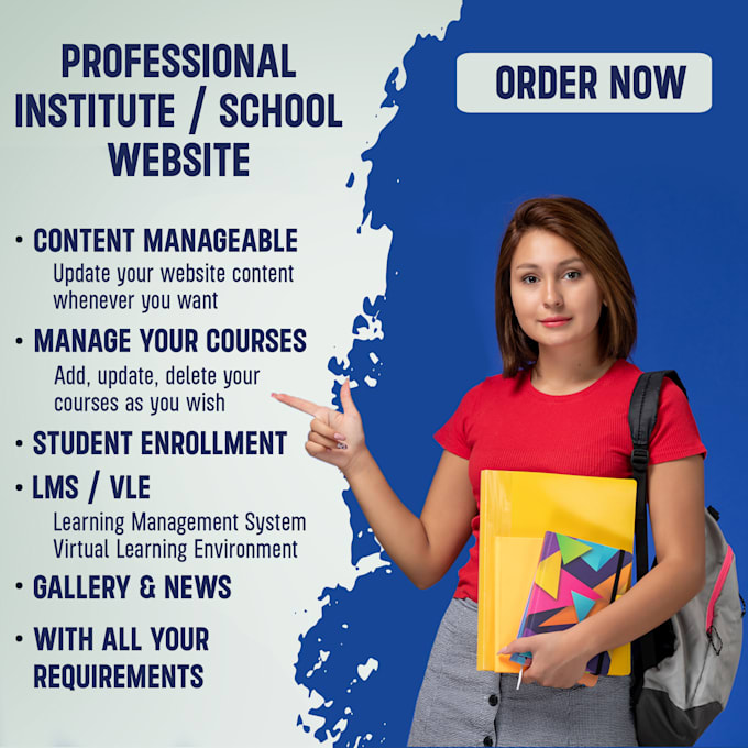 Develop your institute website by Binaralokuliyan | Fiverr