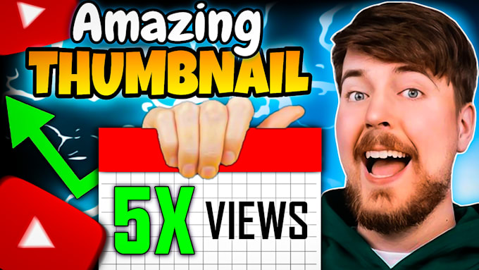Design click worthy youtube thumbnails for you by Sohamkk680 | Fiverr