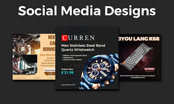 Create creative and simple social media designs by Kalana_chathura | Fiverr