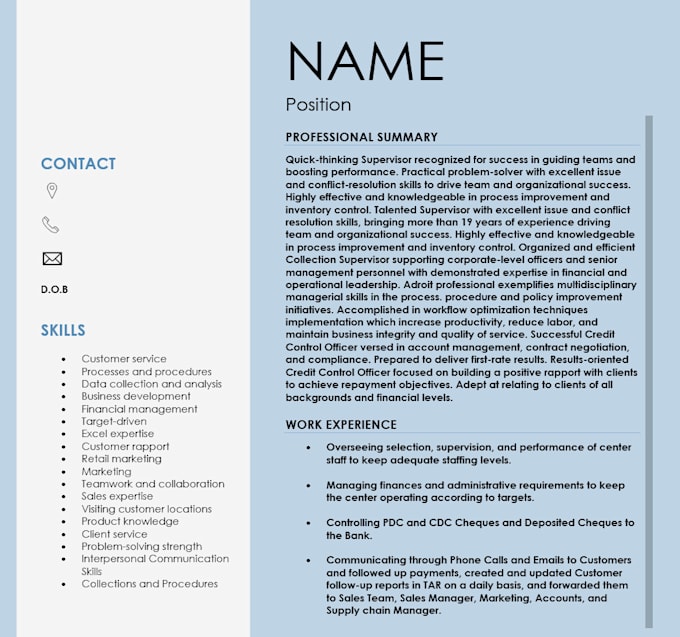 Do copy typing and make professional cvs by Rehena_akter112 | Fiverr